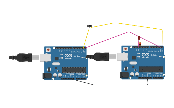 Circuit design SoS Communication - Tinkercad