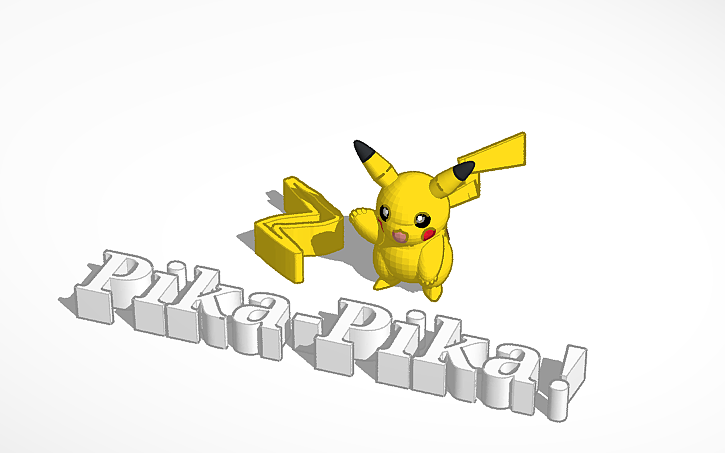 3D design Pikachu! - Tinkercad