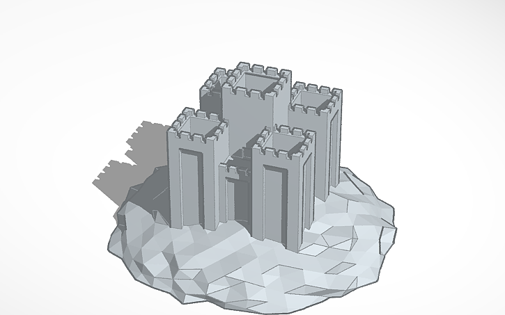 3D design Castle Planter - Tinkercad