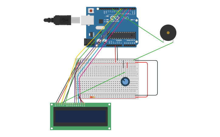 Circuit design feliz cumpleaños - Tinkercad