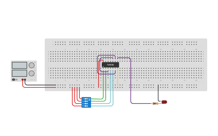 Circuit Design Parity Checker Tinkercad