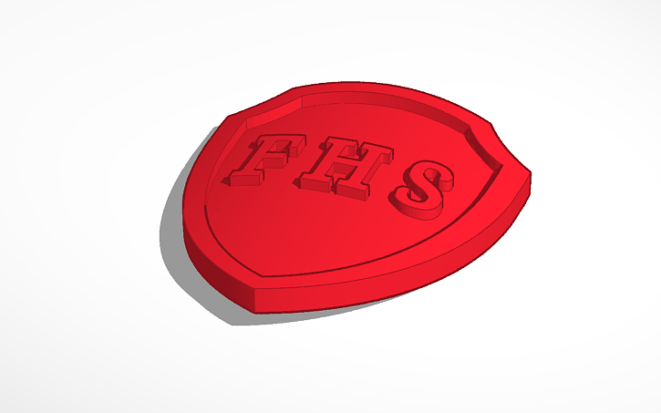 3D design Fitchburg High School Shield - Tinkercad