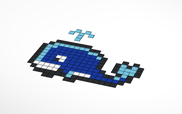 3D design Whally the Whale - Tinkercad