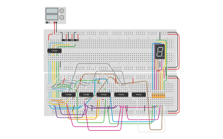 Circuit Design De 2 4 1 Dob Breadboard Tinkercad