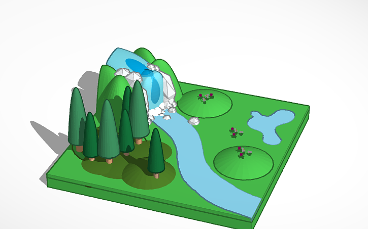 3D design Waterfall - Tinkercad