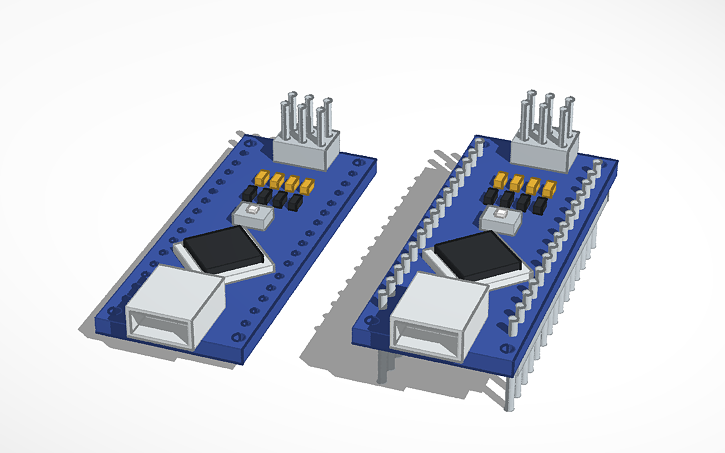 3d Design Arduino Nano V3 With And Without Headers Tinkercad 4097