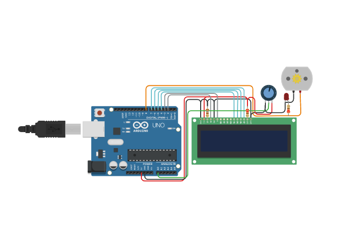 Circuit design Soil Moisture - Tinkercad