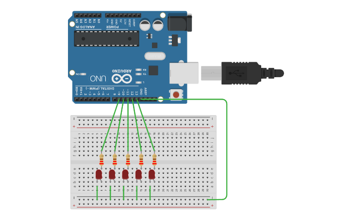 Circuit design Loop for 3 - Tinkercad