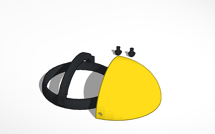 3D design Protective safety mask model | Tinkercad