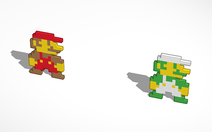 3D design Mario & Luigi (1985) | Tinkercad