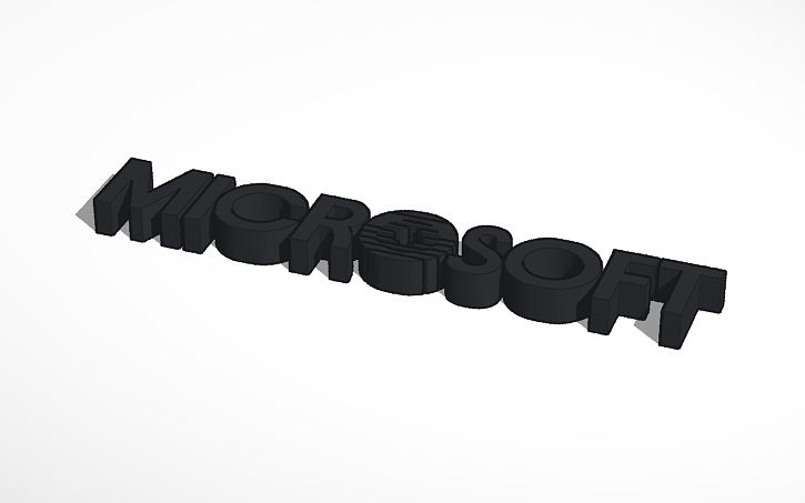 3D design Microsoft Logo (1982-1987) - Tinkercad