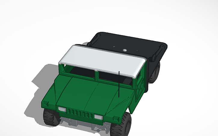 3D design hummer with hydro bed - Tinkercad