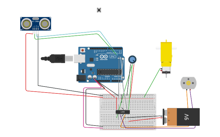 Circuit Design Copy Of Obstacle Avoidance Car Tinkercad