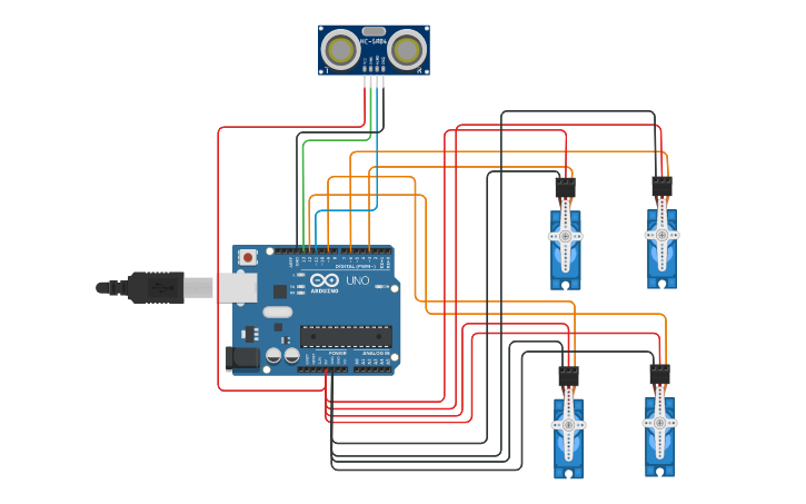 Circuit design Robot Minibot - Tinkercad