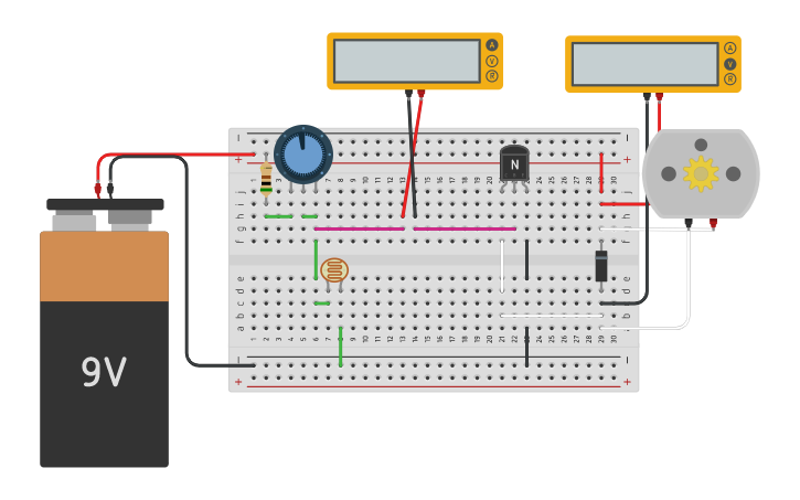 Circuit design Transistor BJT | Tinkercad Circuit design Transistor BJT | Tinkercad