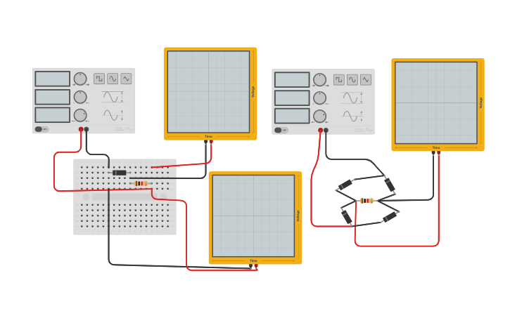 Circuit design Rectifier - Tinkercad