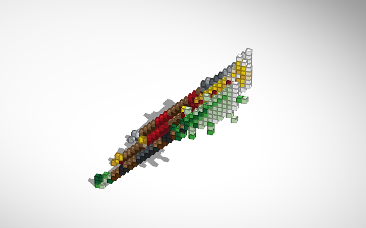 3D design Minecraft Dungeons:glaive - Tinkercad