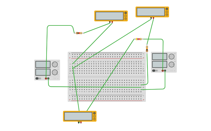 Circuit design Kirchhoff laws #2 | Tinkercad