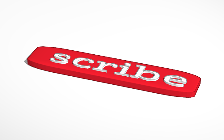 3D design scribe - Tinkercad