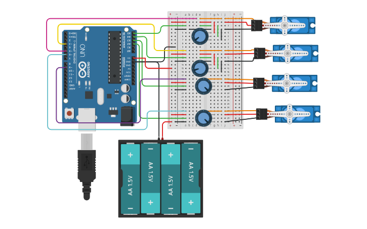 Circuit design Servo Placa | Tinkercad
