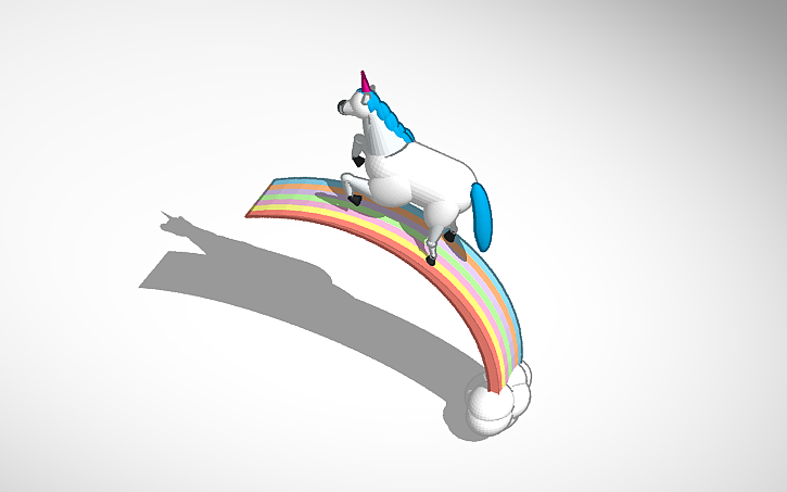 3D design unicorn - Tinkercad
