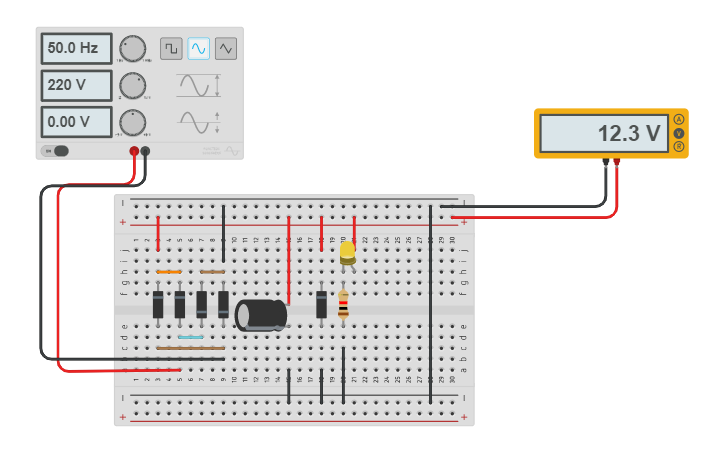 Circuit design power supply - Tinkercad