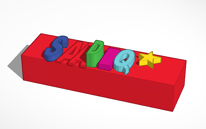 3D design saadiq | Tinkercad