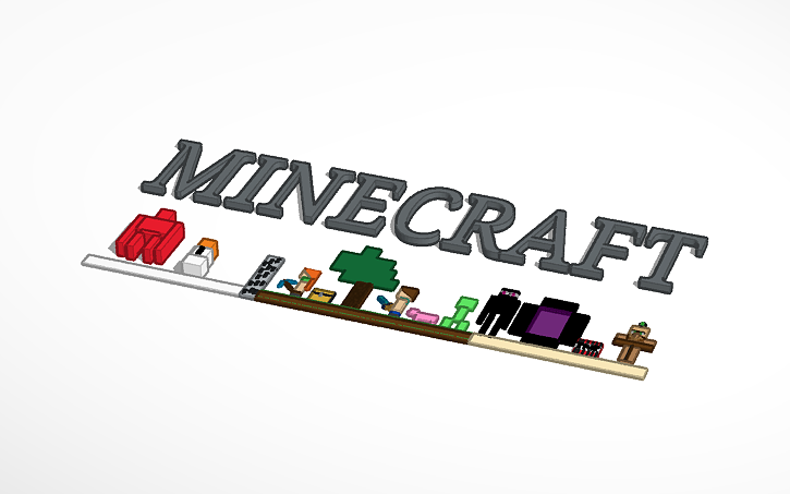 3D design 2D Minecraft - Tinkercad