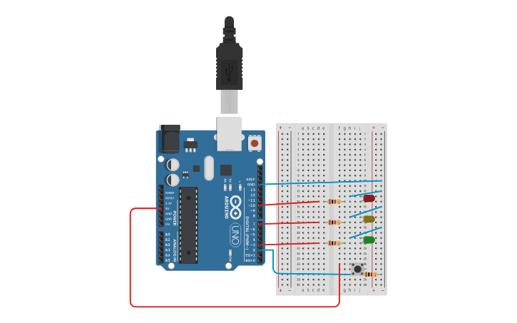 Circuit Design Traffic Light Final Project Tinkercad