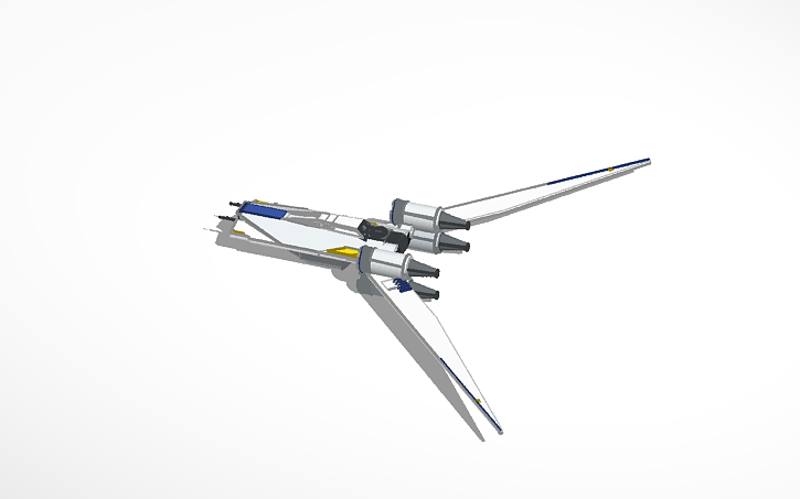 3D design open u wing | Tinkercad