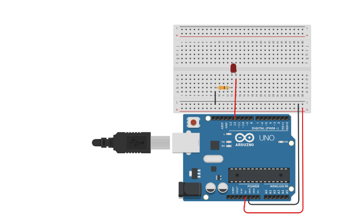 Circuit design Parpadeo de un led | Tinkercad Circuit design Parpadeo de un led | Tinkercad
