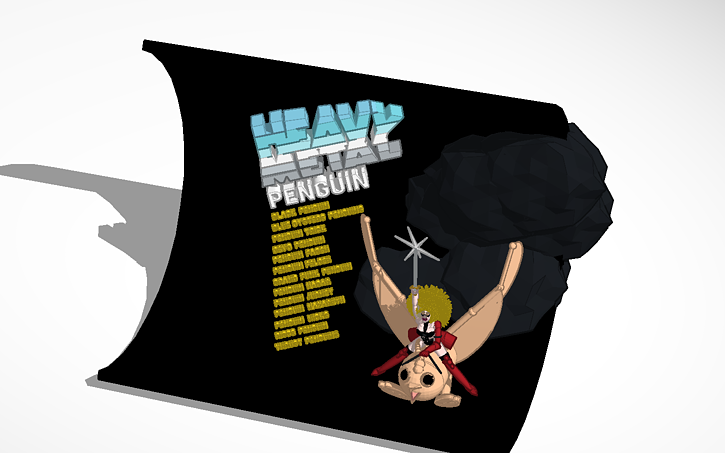 3D design HEAVY METAL PENGUIN #PenguinAlbumCovers | Tinkercad