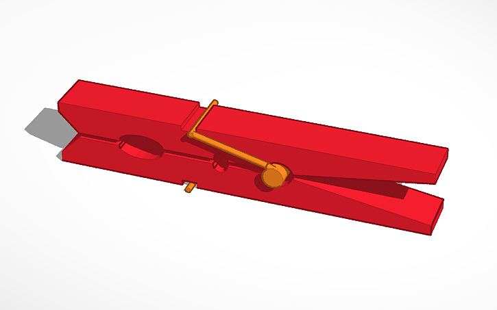 3D design clothespin - Tinkercad