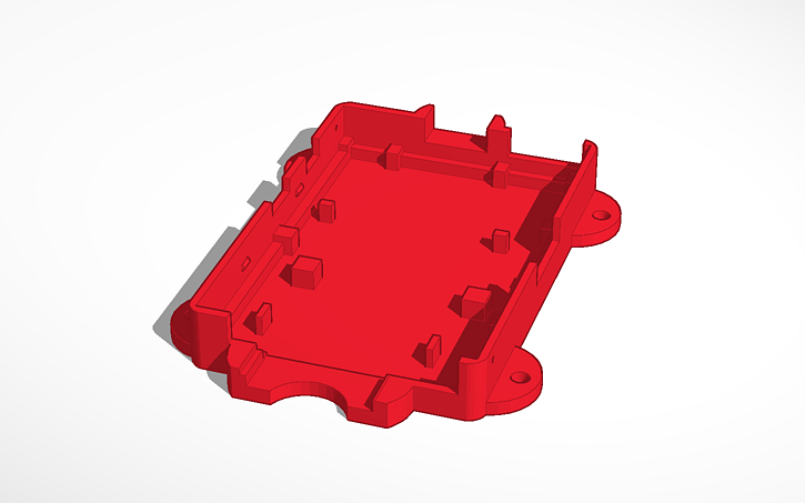 3D design OctoPrint Raspberry Pi case - BOTTOM - 20JAN2014 - Tinkercad