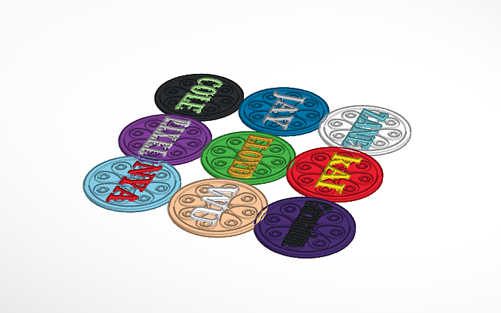 3D design ninjago coasters - Tinkercad