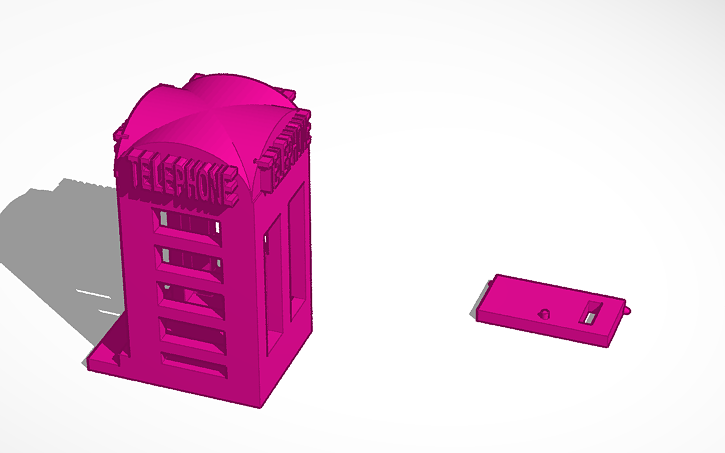 3D design Telephone Booth - Tinkercad