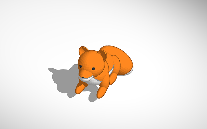 3D design sphere only fox - Tinkercad