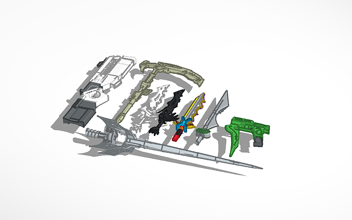 3D design Weapon collection - Tinkercad