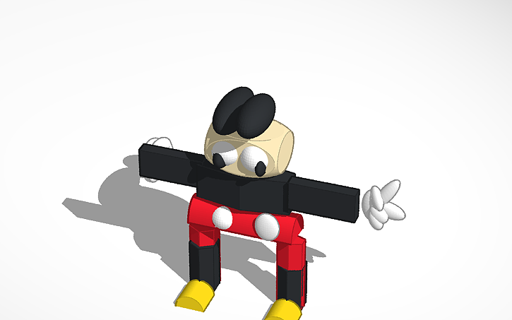 3D design Mickey mouse - Tinkercad