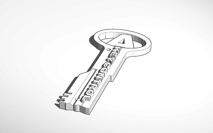3D design Key Control - Tinkercad