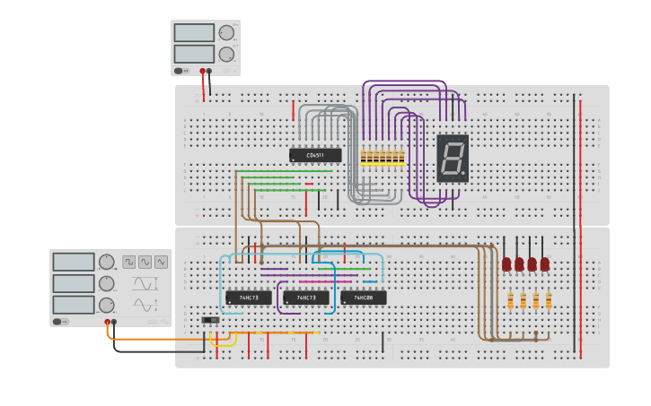 Circuit design Decodificador de 7 Segmentos (Contador Números Par e ... Circuit design Decodificador de 7 Segmentos (Contador Números Par e ...