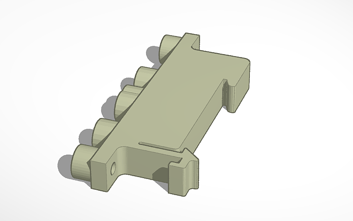 3D design Support à vis rail DIN oméga - Tinkercad
