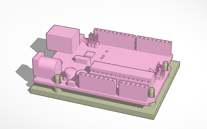 3d Design Arduino Uno Lego Compatible Base V2 Tinkercad