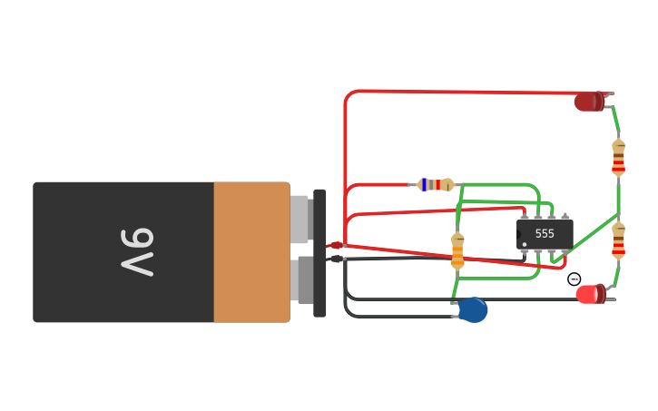 Circuit design Railroad lights | Tinkercad