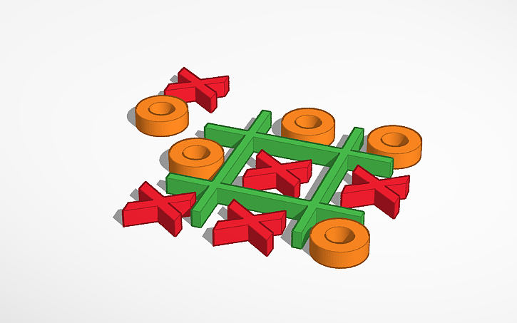3D design knots and crosses game. - Tinkercad