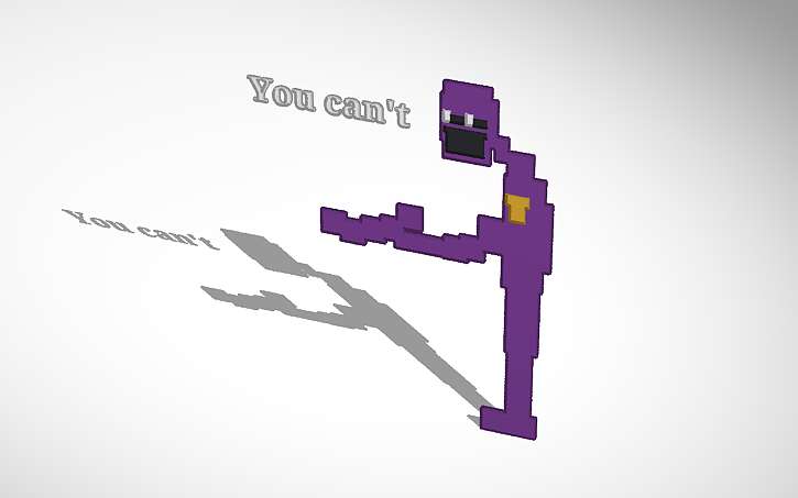 3D design Purple guy pixel art | Tinkercad