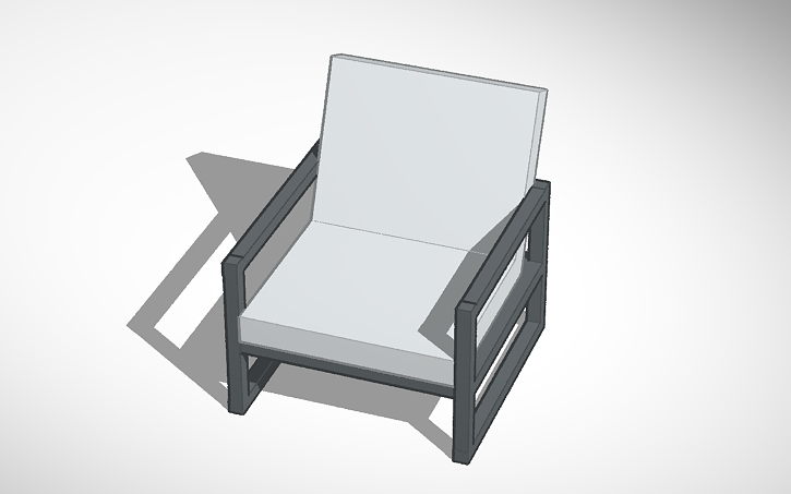 3D design Modern Chair - Tinkercad