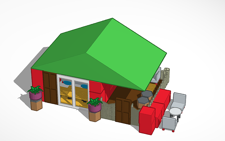 3D design patio house - Tinkercad