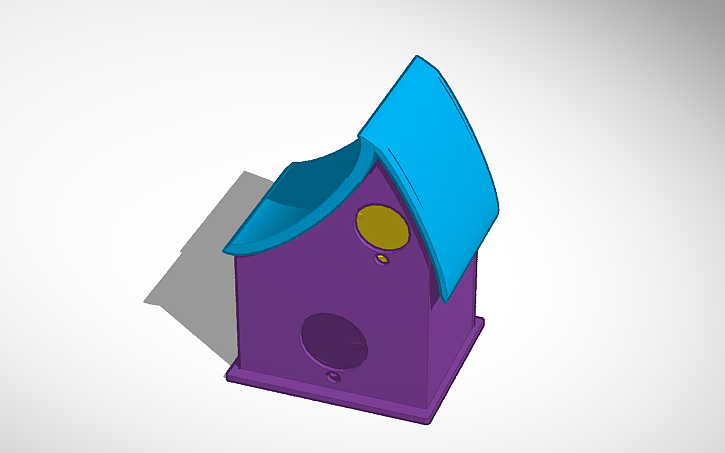 3D design Birdhouse Duplex - Tinkercad