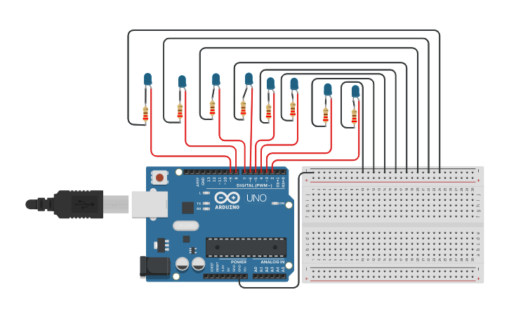 Circuit design Project3_LED_array_ari - Tinkercad